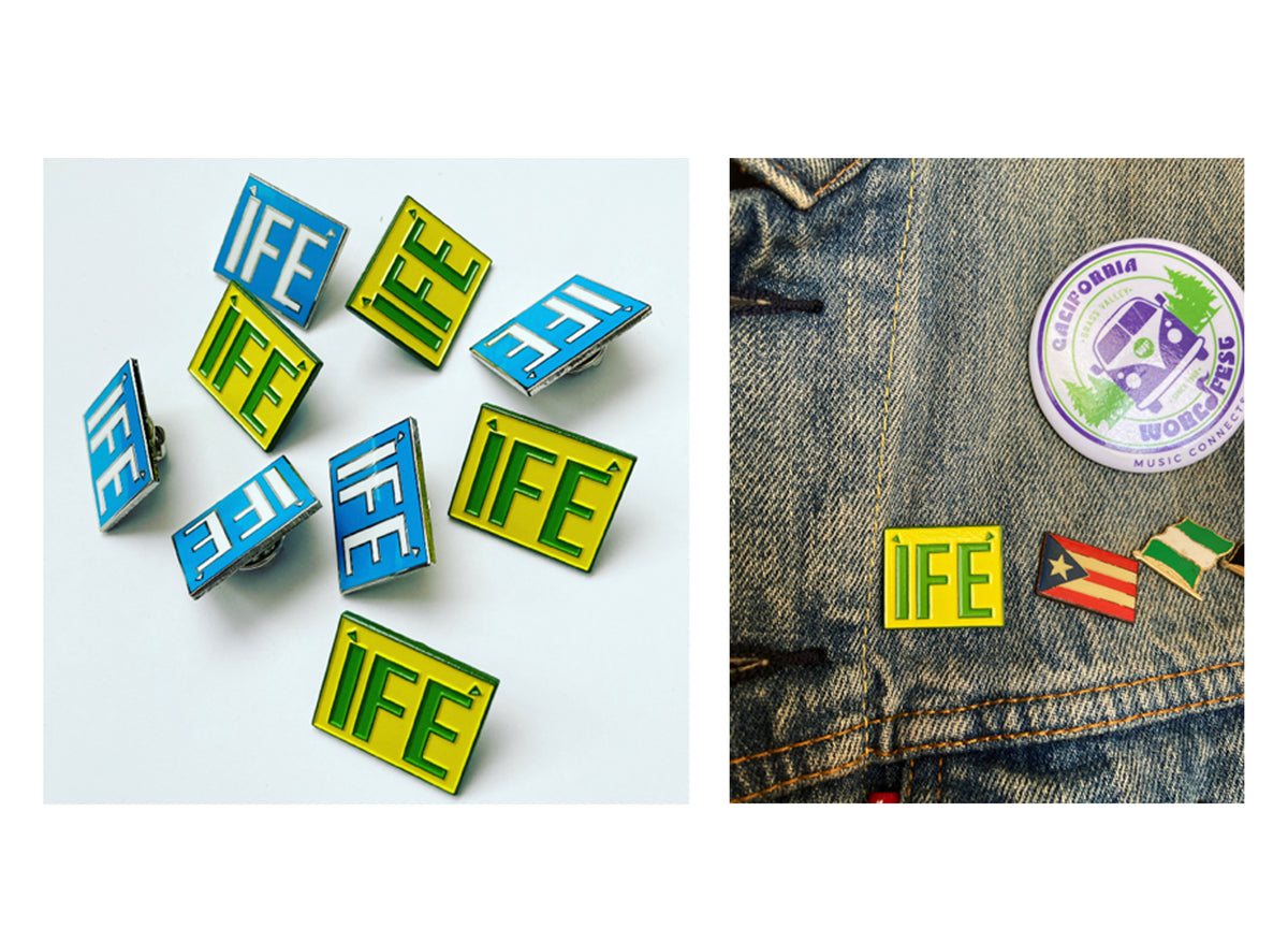 ÌFÉ Classic Box Logo Enamel Pin – Ghost Town Mini Mart